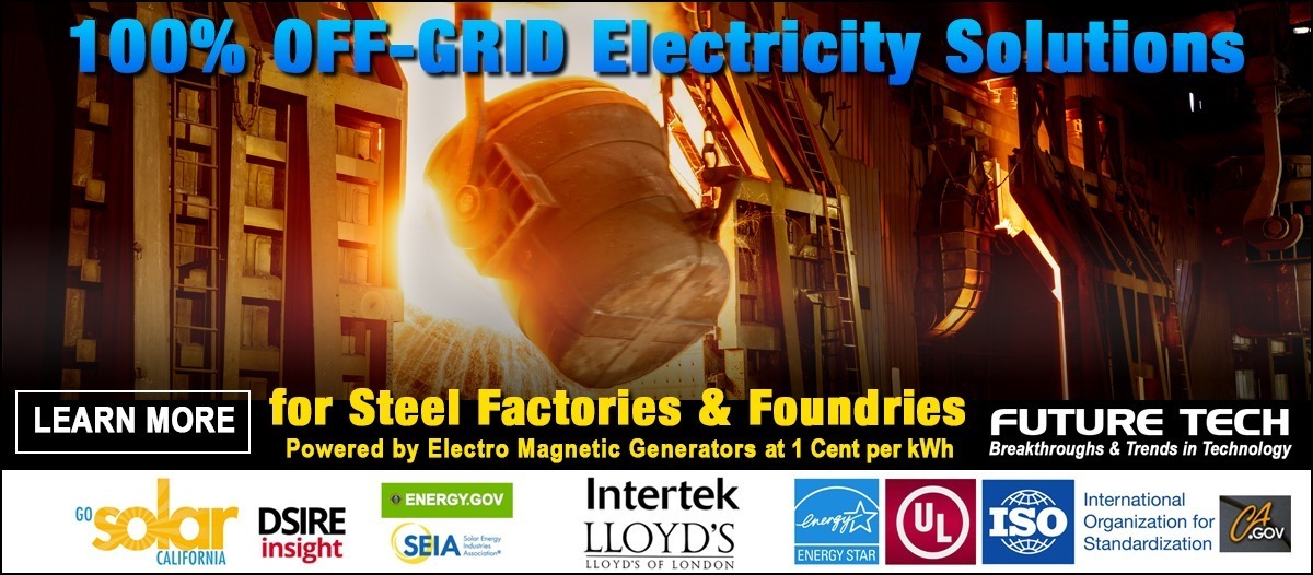 100% OFF-GRID Energy for the Steel Factories and Foundries – Next Gen ...